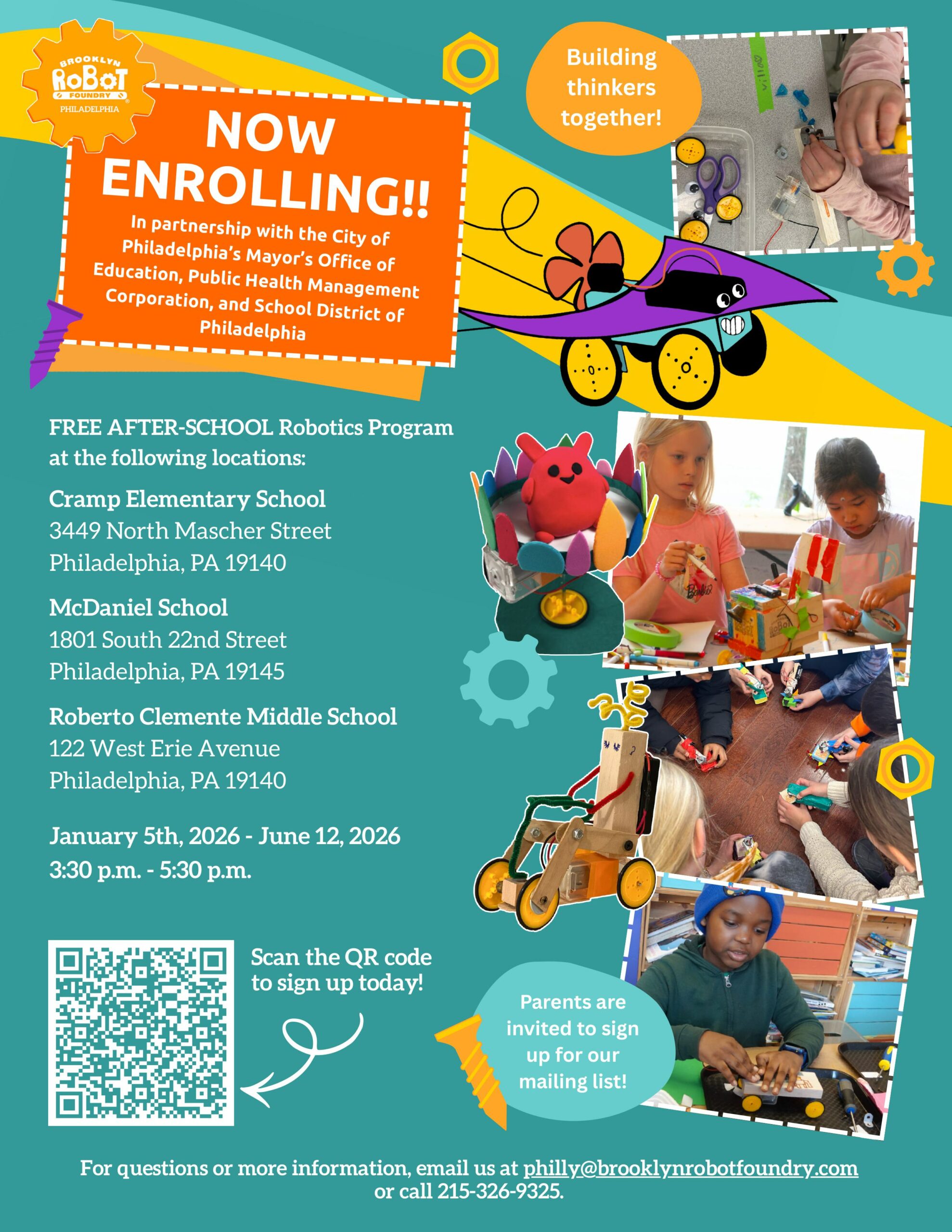 After-School Robotics Program at Clemente Middle School - Philadelphia